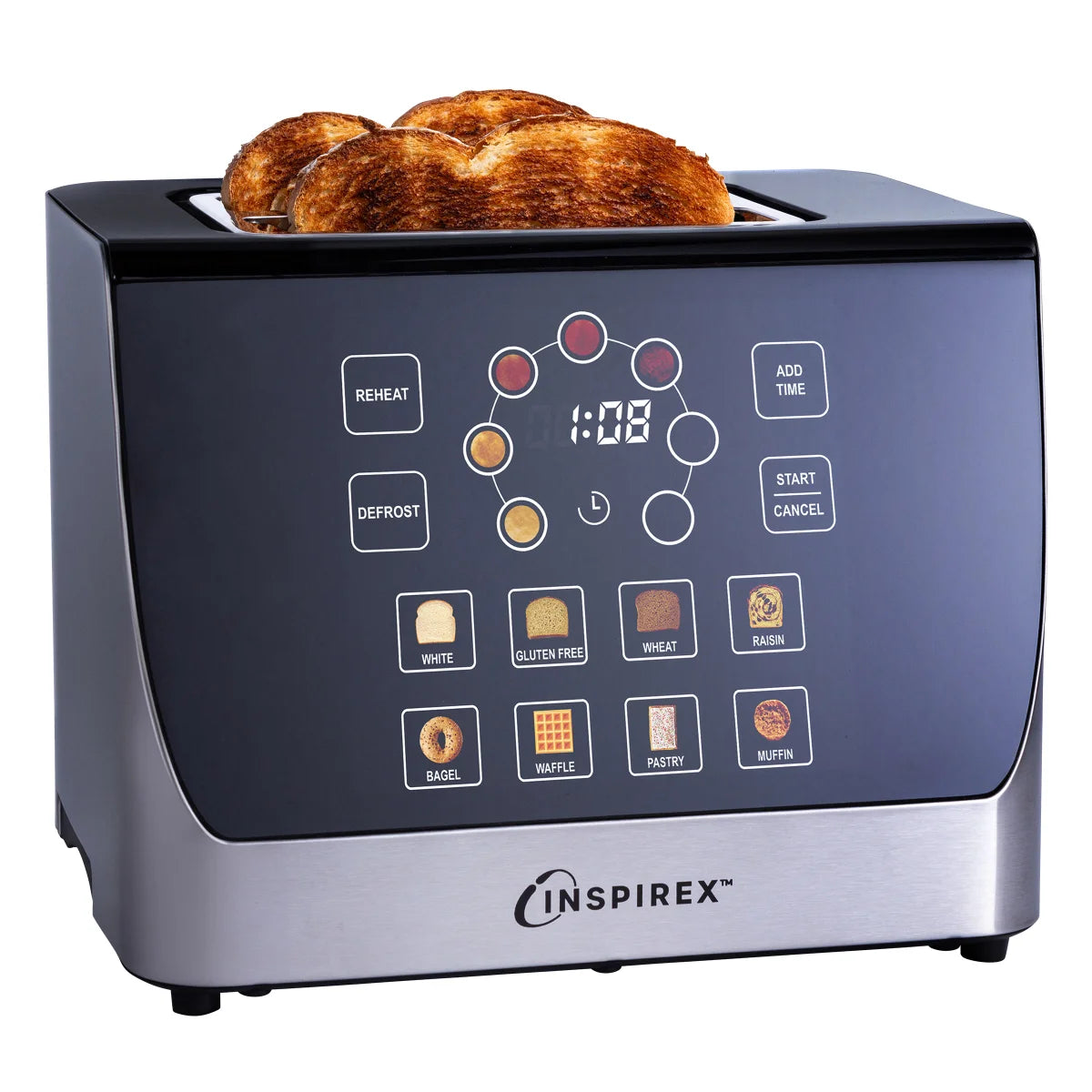 Inspirex 2 Slice Interactive Touchscreen Automatic Toaster